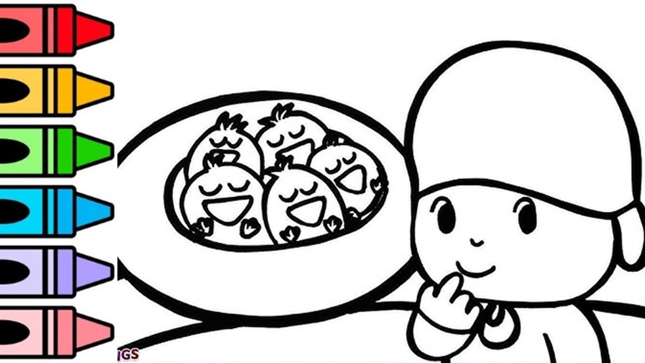 Drawing And Coloring Pocoyo And Pato, Drawing For Kids - YouTube