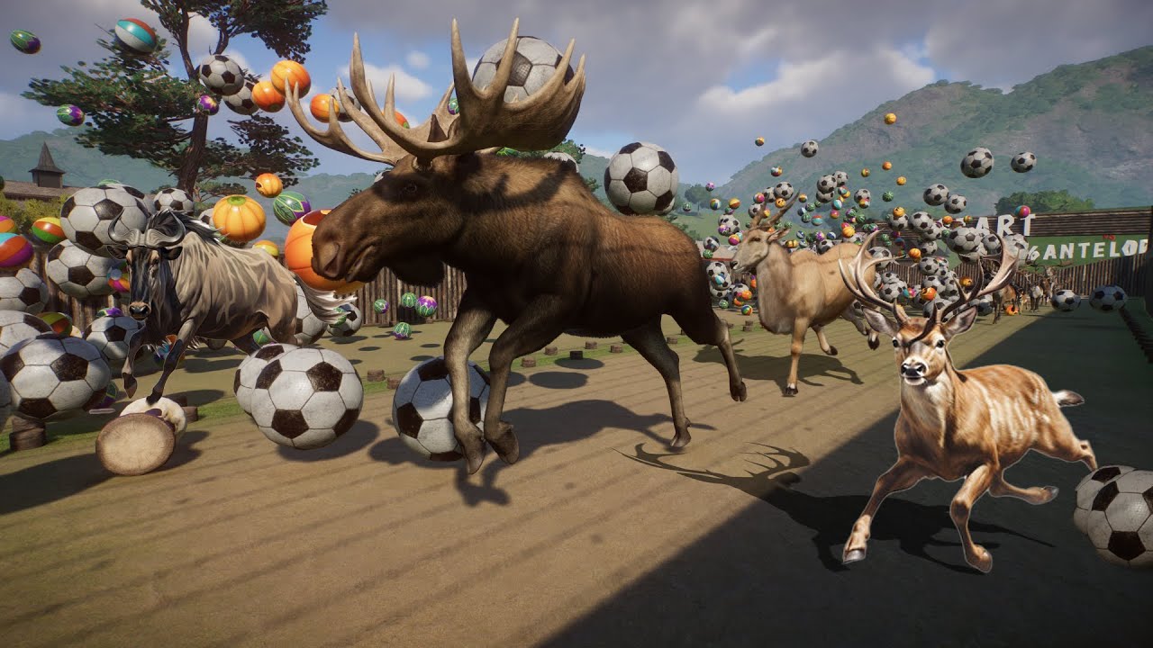 6 Cows VS 6 Antelopes VS 6 Deers Animals Race in Planet Zoo included ...