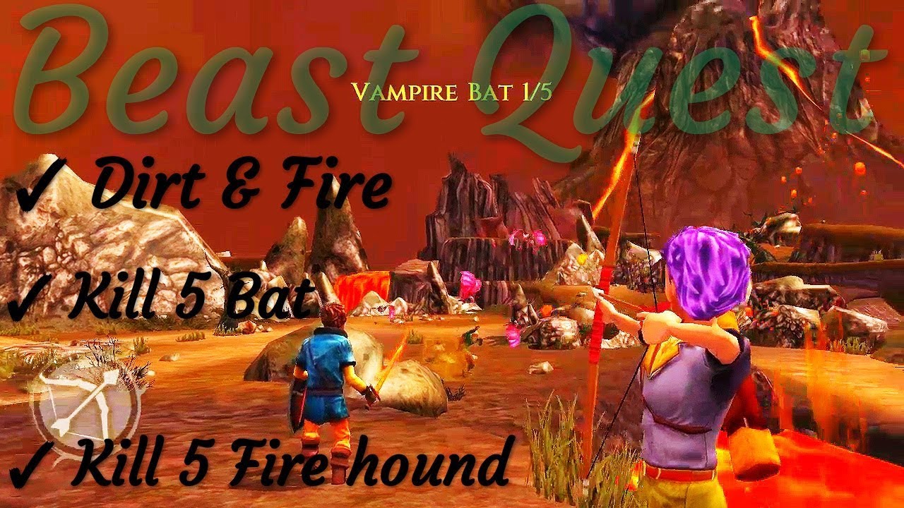 Beast Quest EPOS World Dirt & fire Flaming Jaws Games Re-Play - YouTube