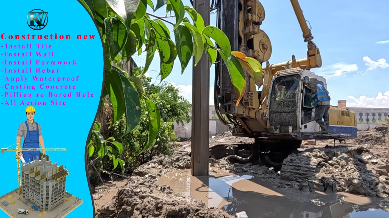 Activity Drilling Bore Pile meet Sediments - YouTube