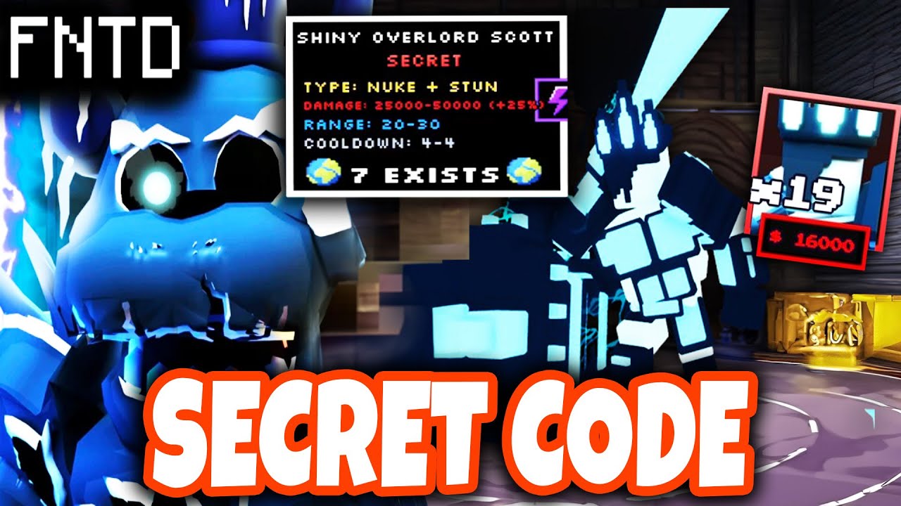 Five Nights TD UPDATE 28 CODES EXCLUSIVE OVERLORD SCOTT SHOWCASE ...