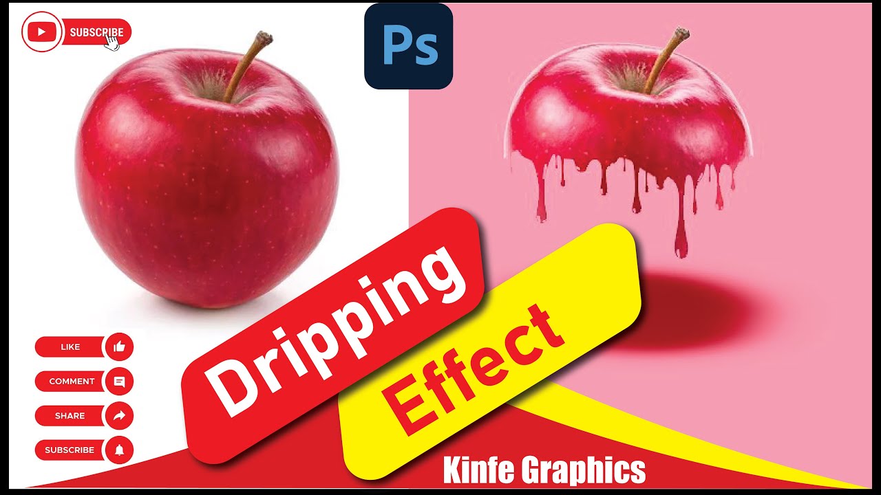 Dripping effect photoshop tutorial - YouTube