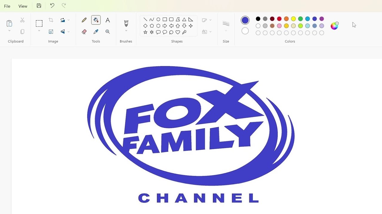 How to draw the FOX Family Channel logo using MS Paint | How to draw on ...
