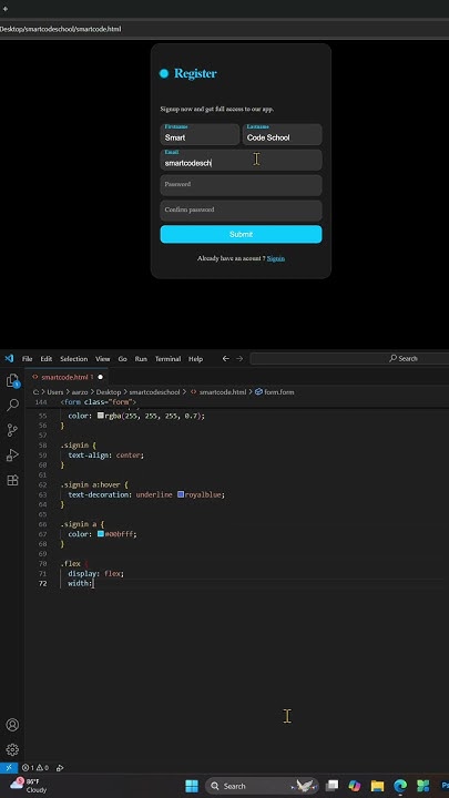 How to Create Form in HTML and CSS | Contact Form Design Tutorial # ...