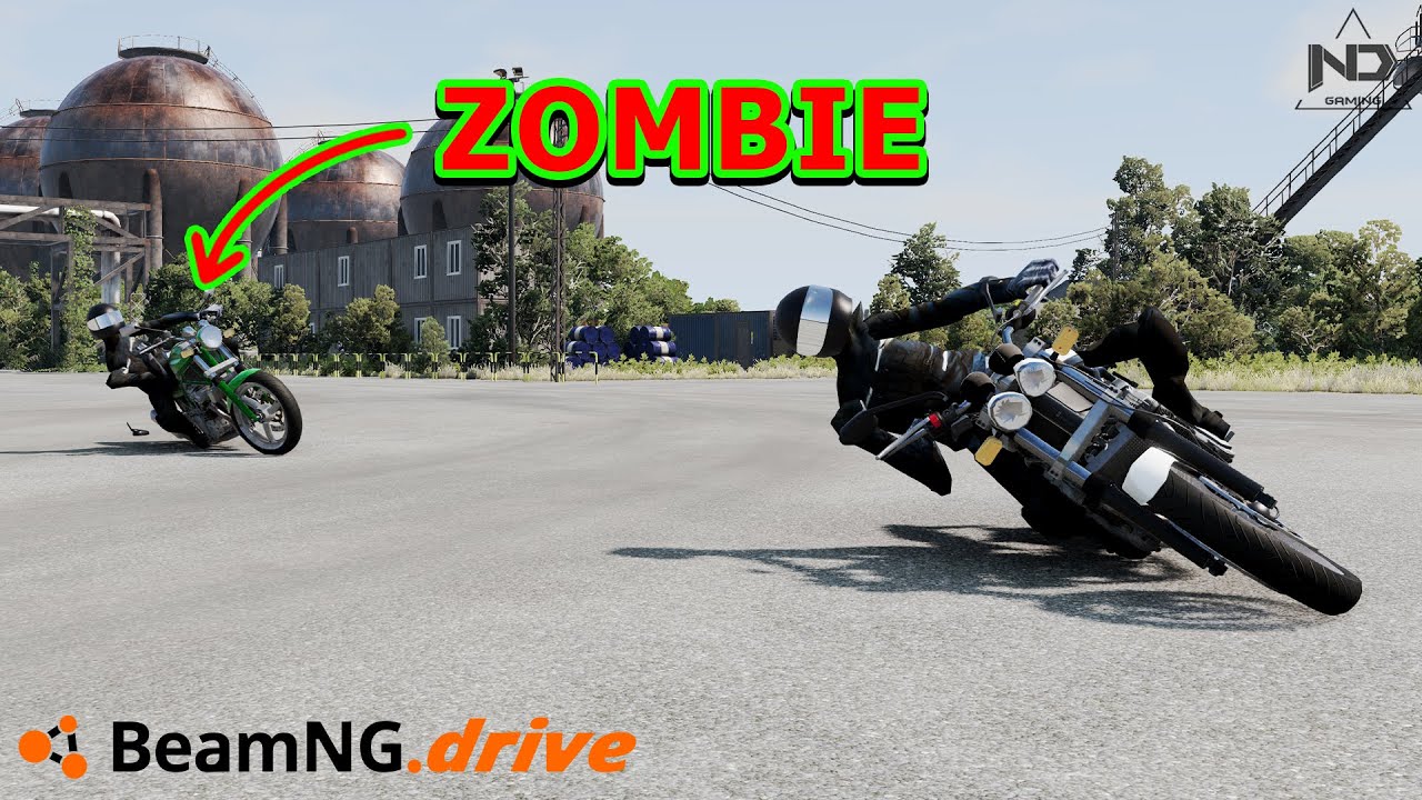 BeamNG Drive #70 - Lây Nhiễm Zombie... Bằng Xe Moto !! - YouTube