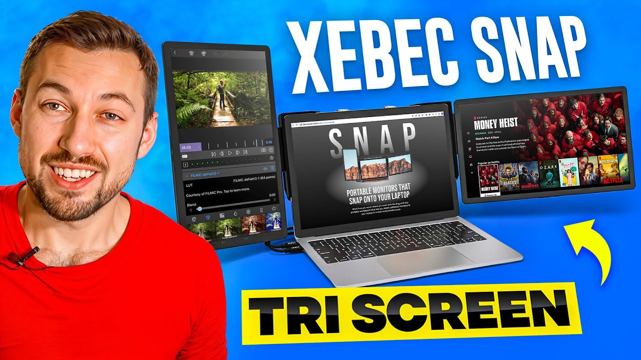 Add two extra screens to any laptop - Xebec Snap - YouTube
