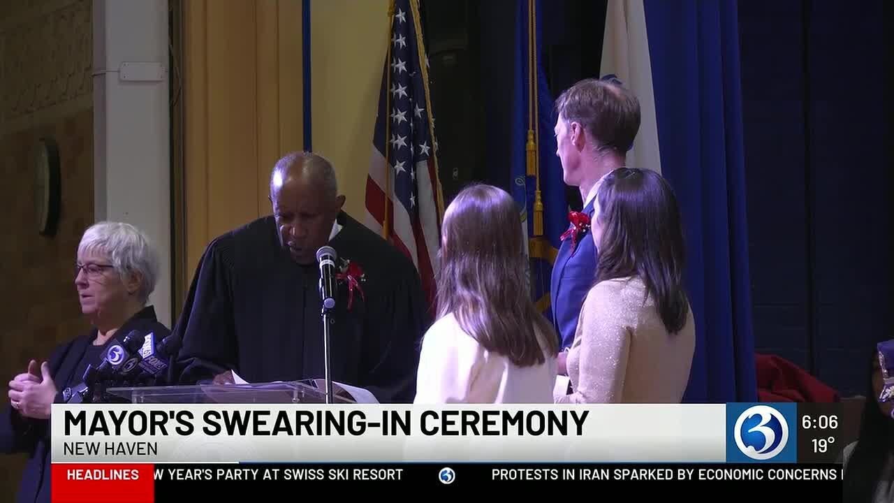 New Haven mayor's swearing in ceremony - YouTube