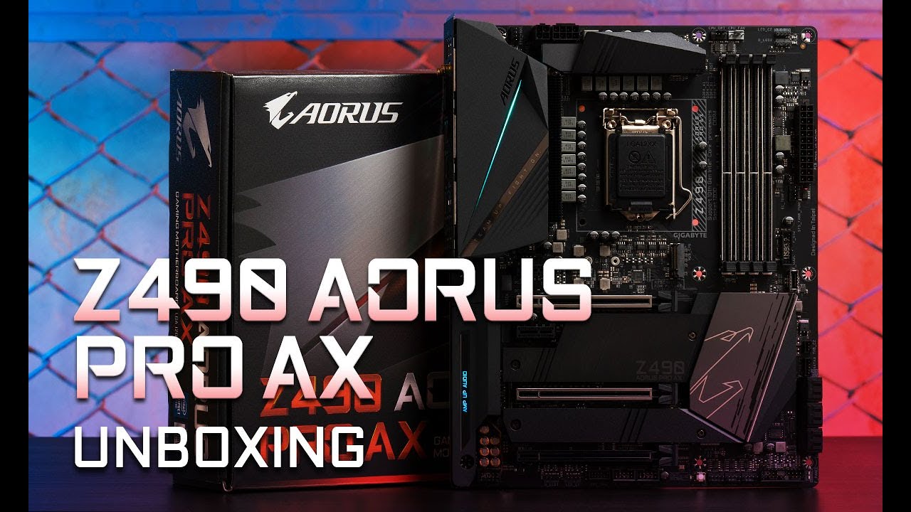 GIGABYTE Z490 AORUS PRO AX Unboxing - YouTube