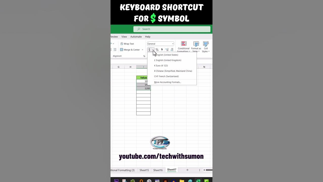 Ms Excel Keyboard Shortcut For Symbol Excelbangla Excelshorts Shorts Youtube