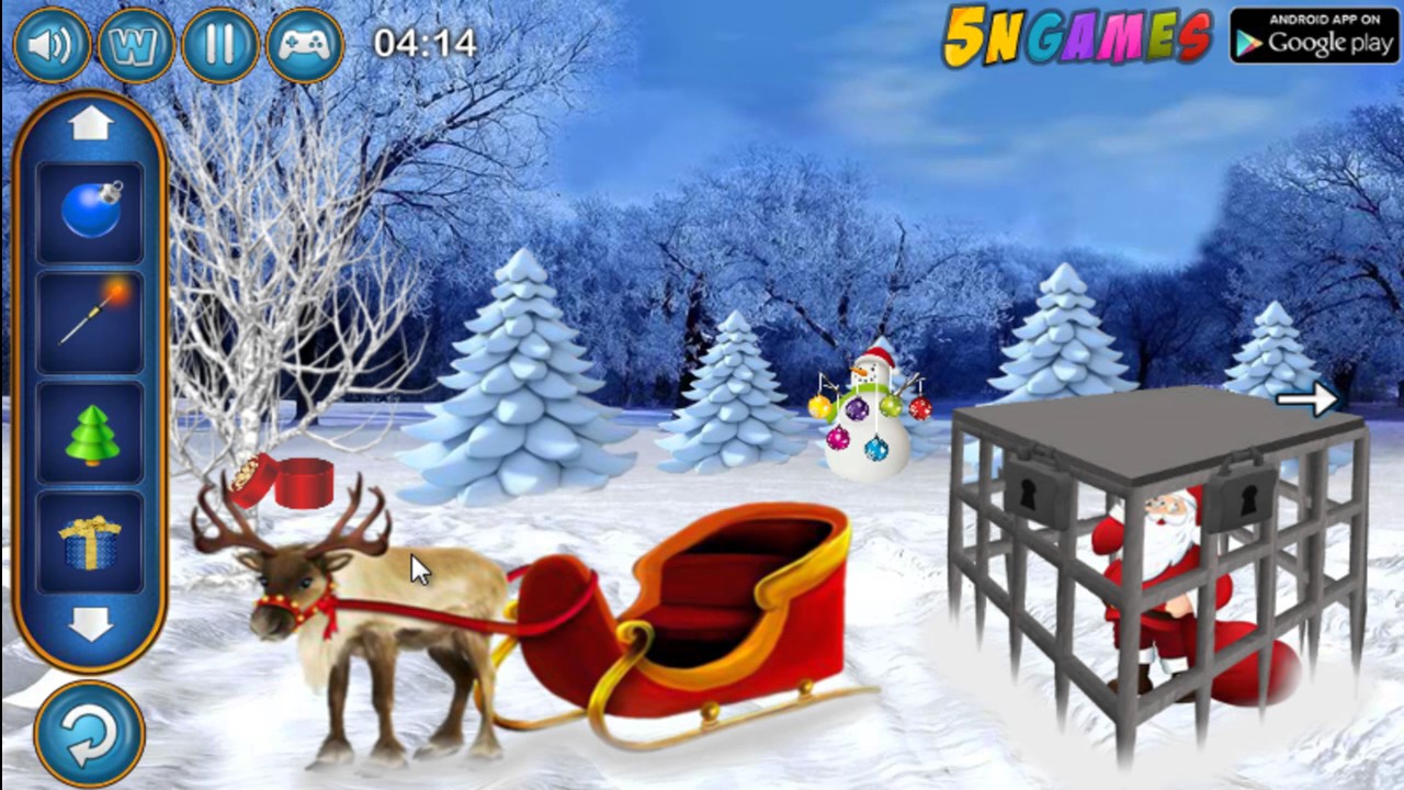 Escape Game Santa Claus Walkthrough - 5ngames - YouTube