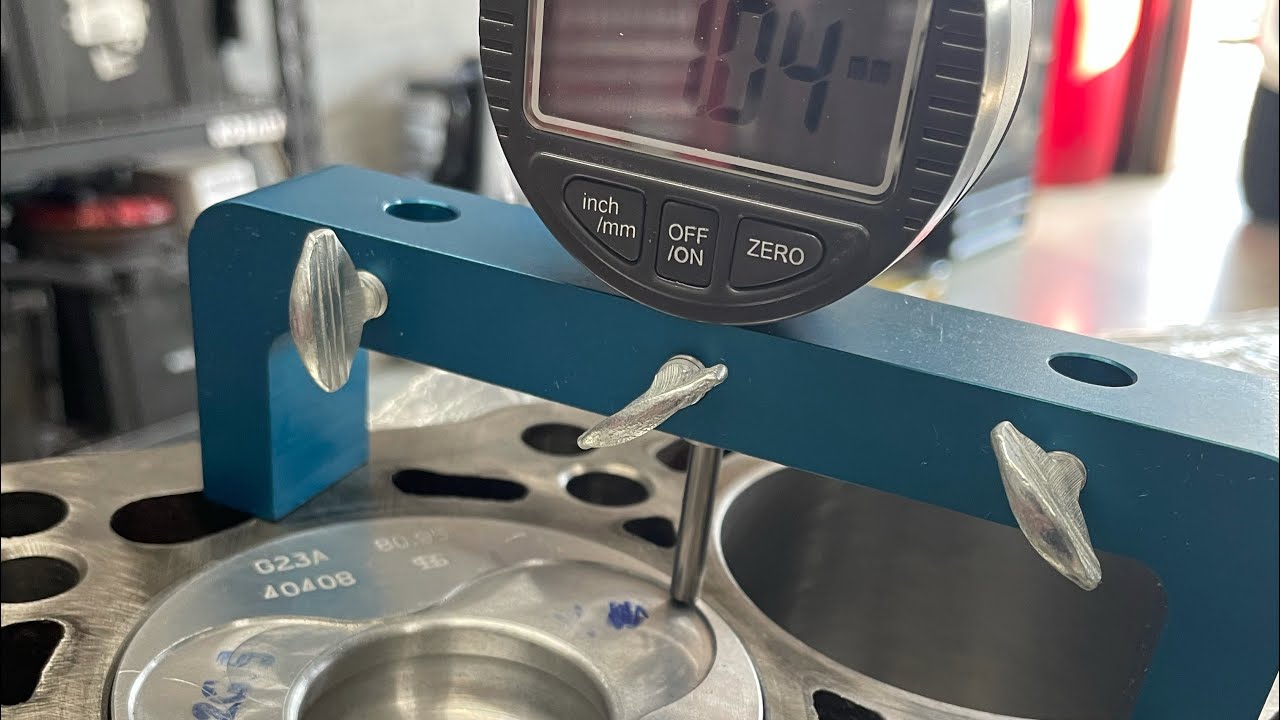 Head gasket selection. Measuring Piston Projection - YouTube