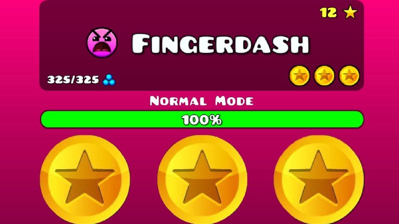 Geometry Dash - Fingerdash [All coins] - YouTube