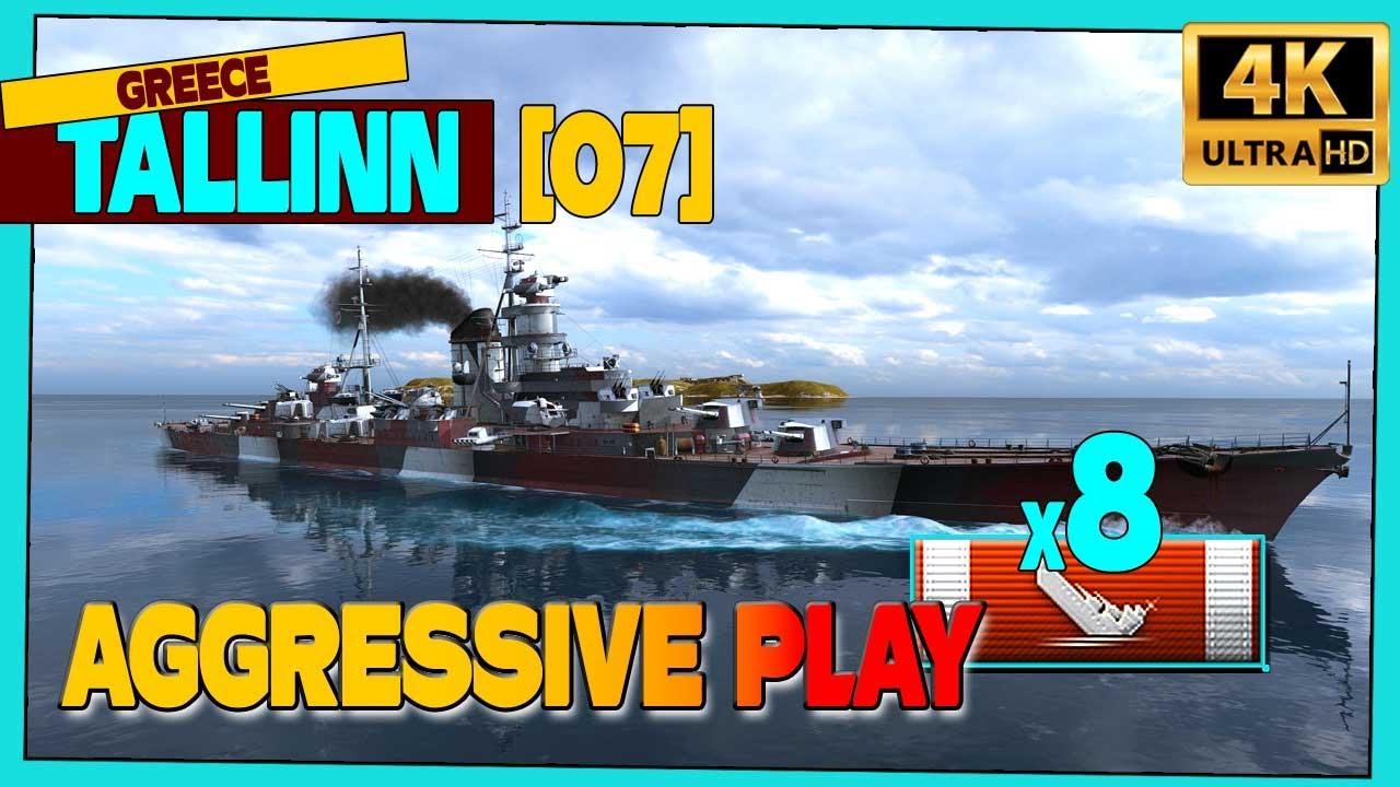 Cruiser Tallinn: Aggressive play paid out - World of Warships - YouTube
