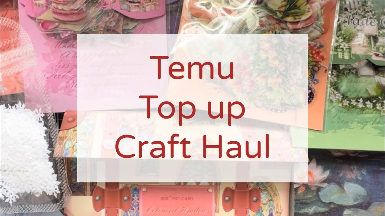 Temu Top Up Craft Haul June 2024 - Papers, Stickers, Dies & More - YouTube