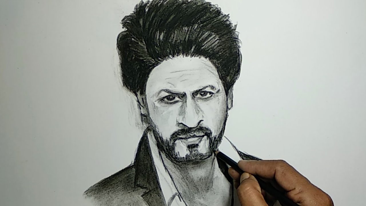 How to draw Shahrukh Khan sketch step by step | Easy Drawing of ...