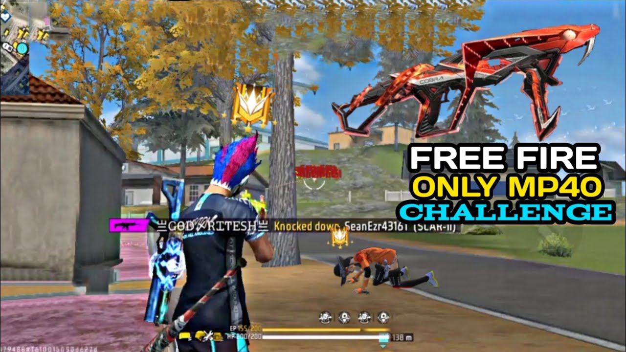 Free fire only MP40 challenge free fire challenge video - YouTube