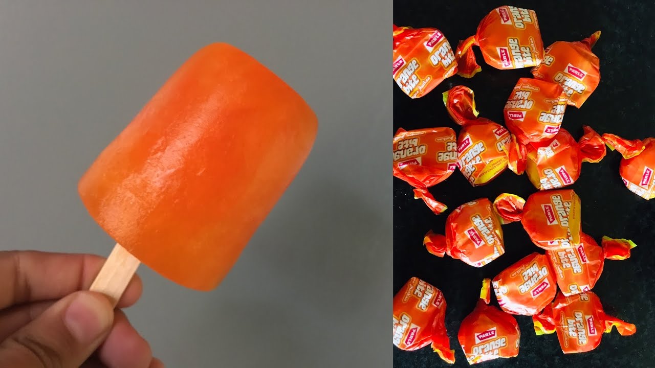 Orange toffee se banaye orange Ice-cream | orange ice-cream recipe ...