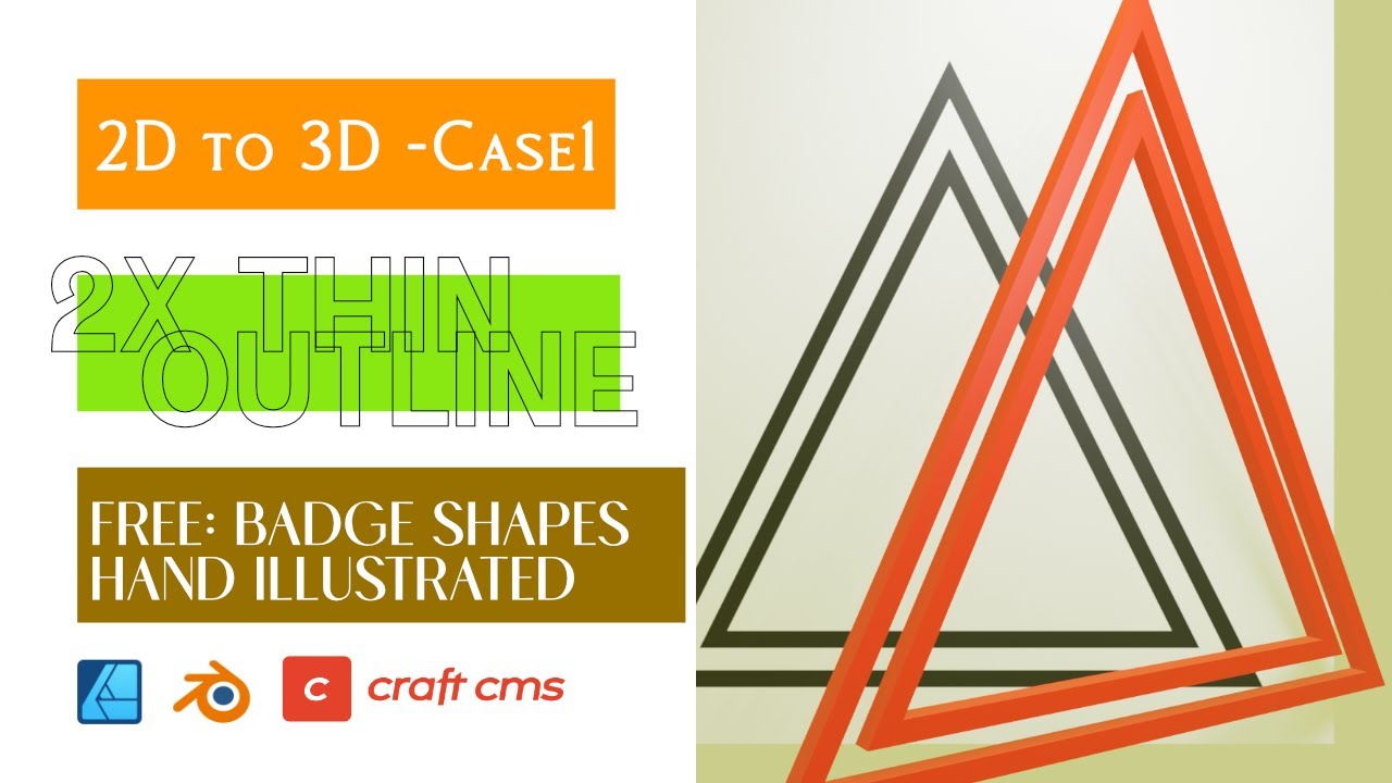 2D to 3D: Free: Badge Shapes – Hand Illustrated - YouTube
