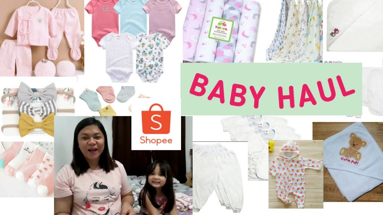 SHOPEE NEWBORN BABY HAUL 2020- as low as 9 pesos👍+ TIPID TIPS - YouTube