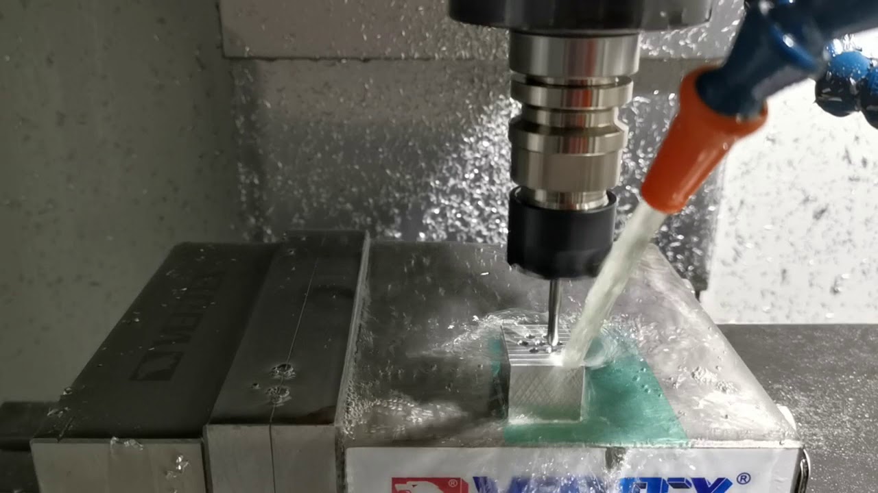 Peck tapping on Haas OM-2 (rigid tapping) - YouTube