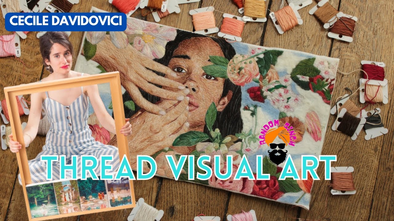 Thread Visual Embroidery Artist from Paris Cecile Davidovic #shorts ...