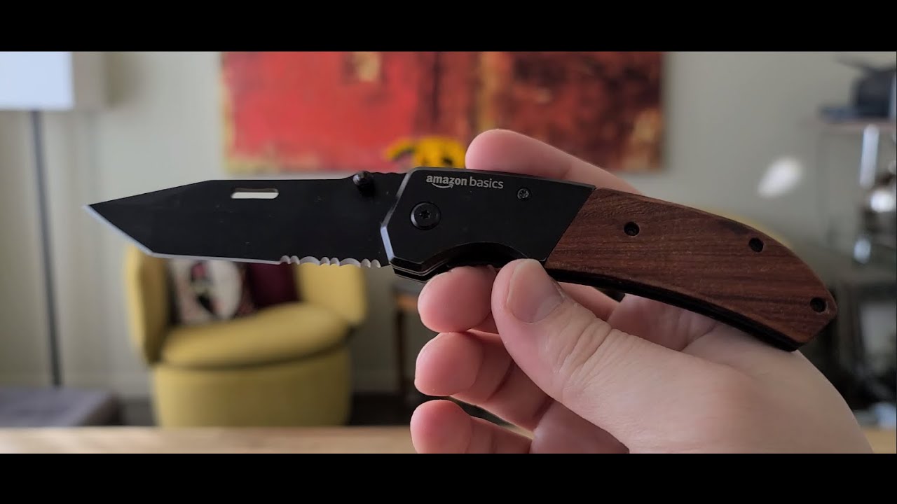 Amazon Basics Tactical Folding Knife - YouTube