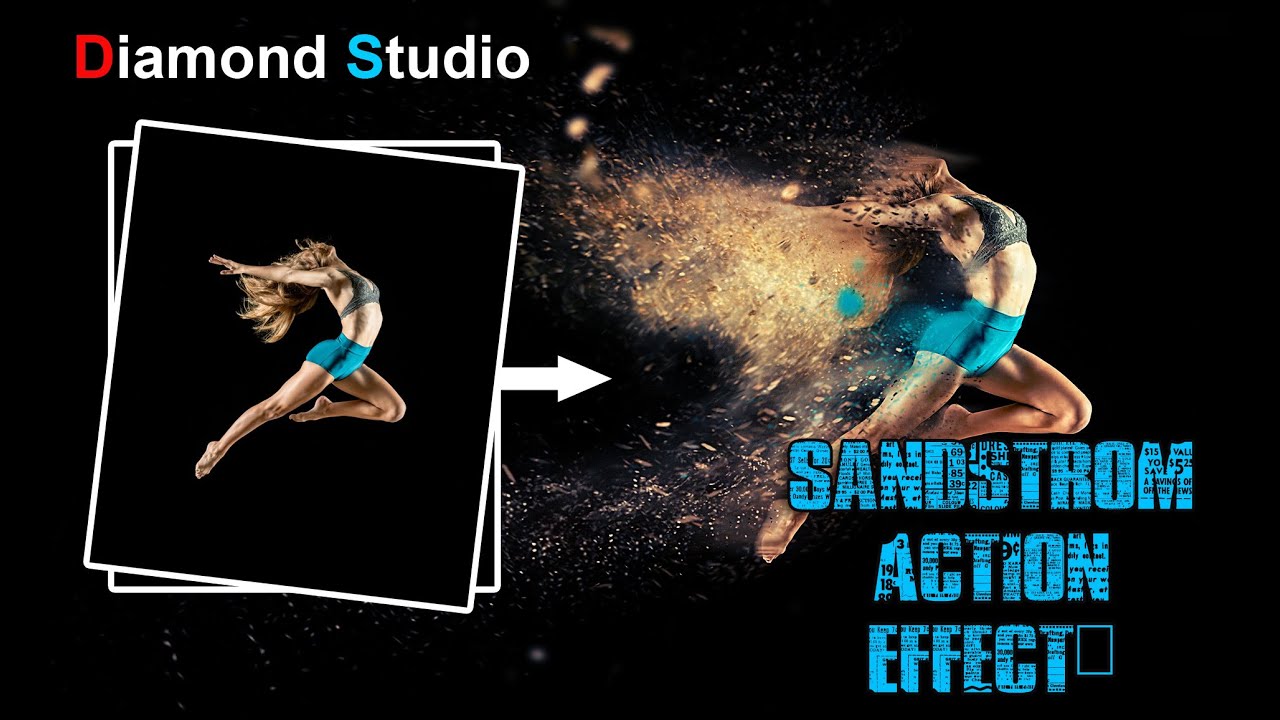 Sandstorm Photoshop Effect Tutorial | Particle effects with 1 click ...