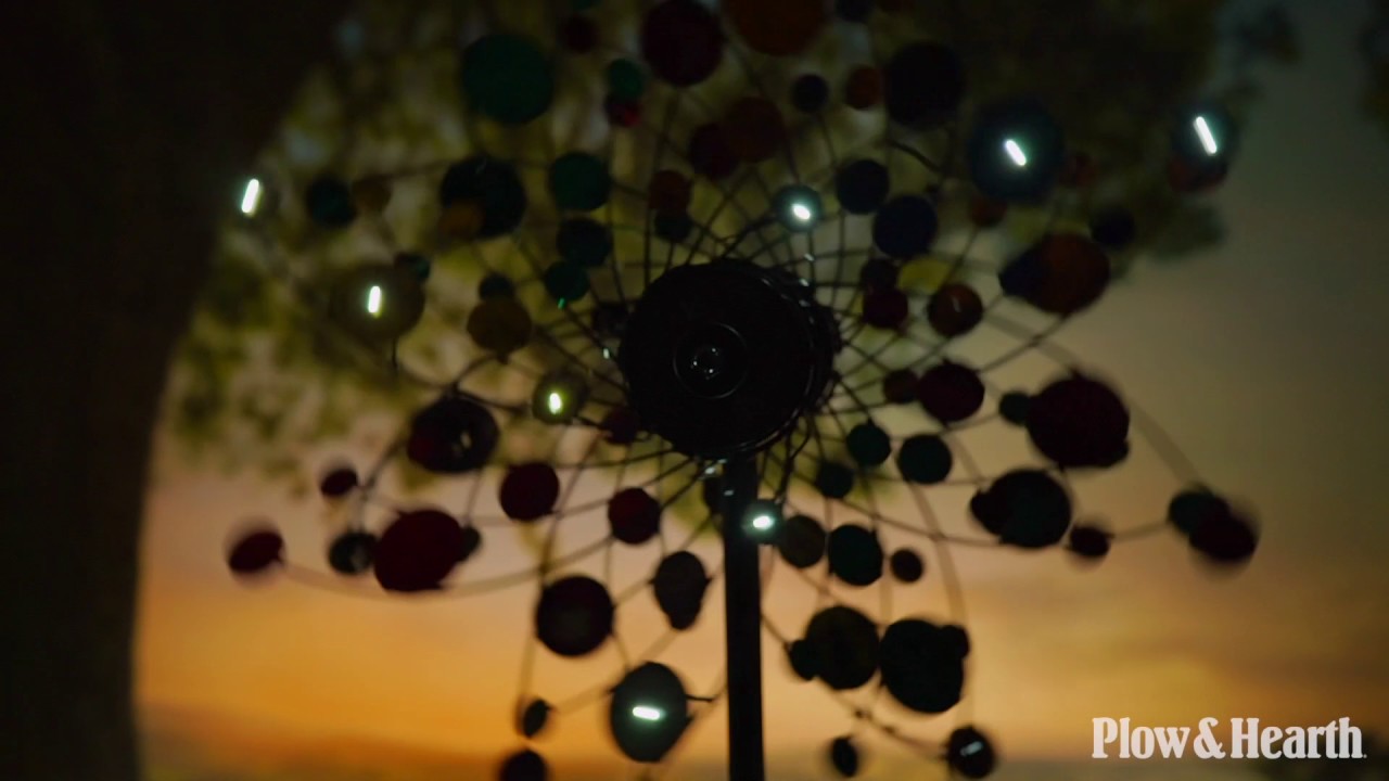 Solar Confetti Wind Spinner with LED Lights SKU# 56233 - Plow & Hearth ...