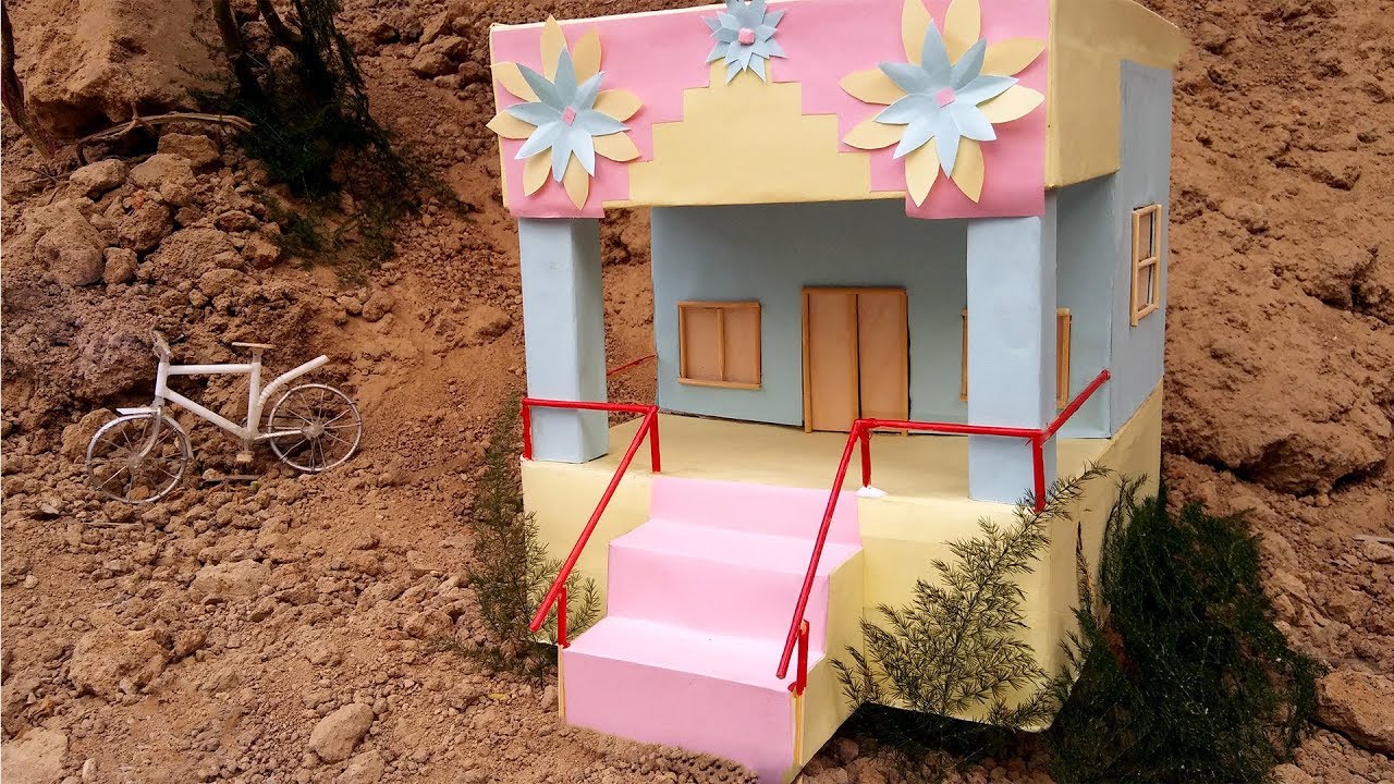 How to make House with Chocos Box - YouTube