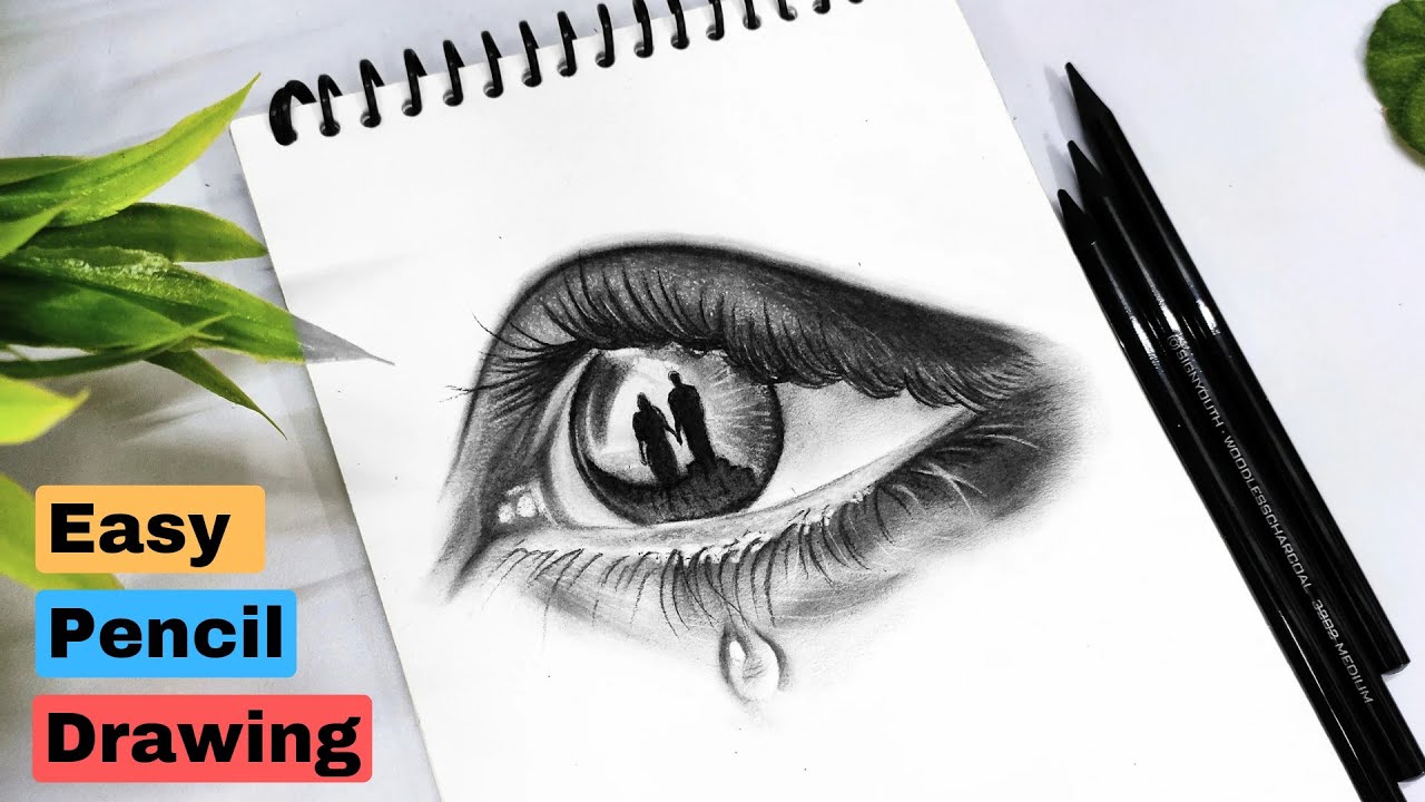 Scenery Inside The Eye Pencil Drawing for Beginners | #05 - YouTube