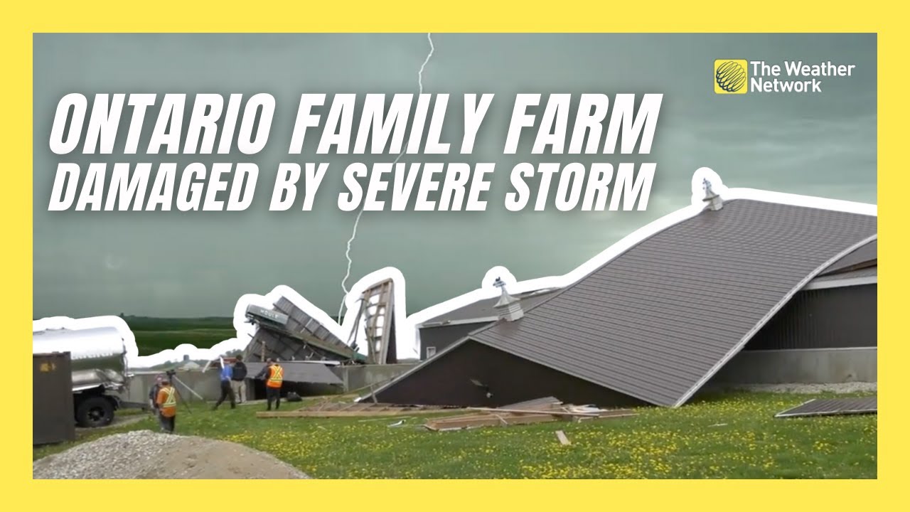This Ontario Family Barn Was Blown Down by Severe Storm - YouTube