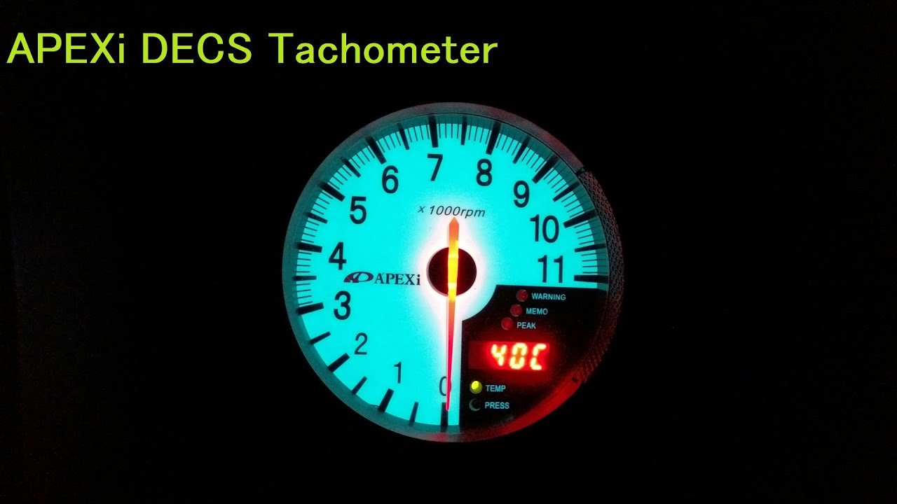 Автотовары APEXi DECS Tachometer | Датчик Apexi тахометр - YouTube