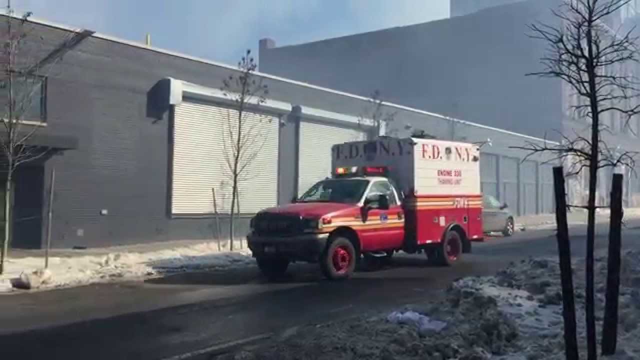 RARE CATCH OF FDNY ENGINE 330 THAWING UNIT RESPONDING INTO 7 ALARM ...