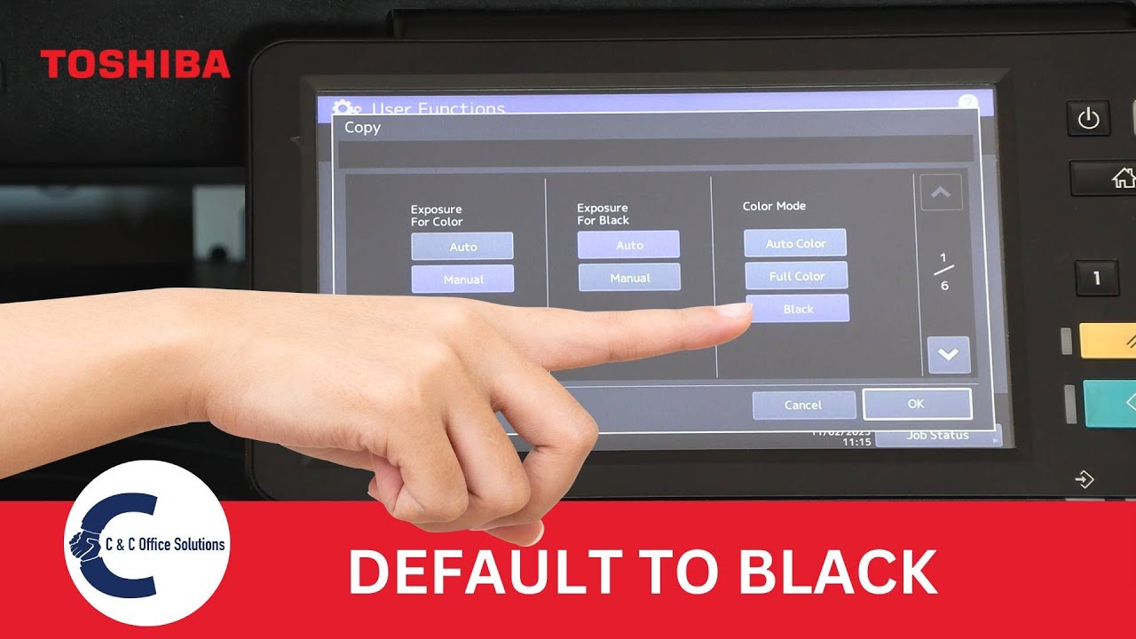 How to Default Your Copier to Black - YouTube