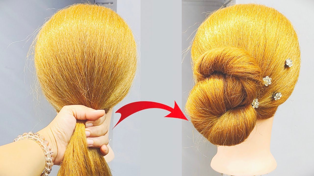 How to : Very Easy Juda For Girls / Any Occasion juda Hairstyle / sleek ...