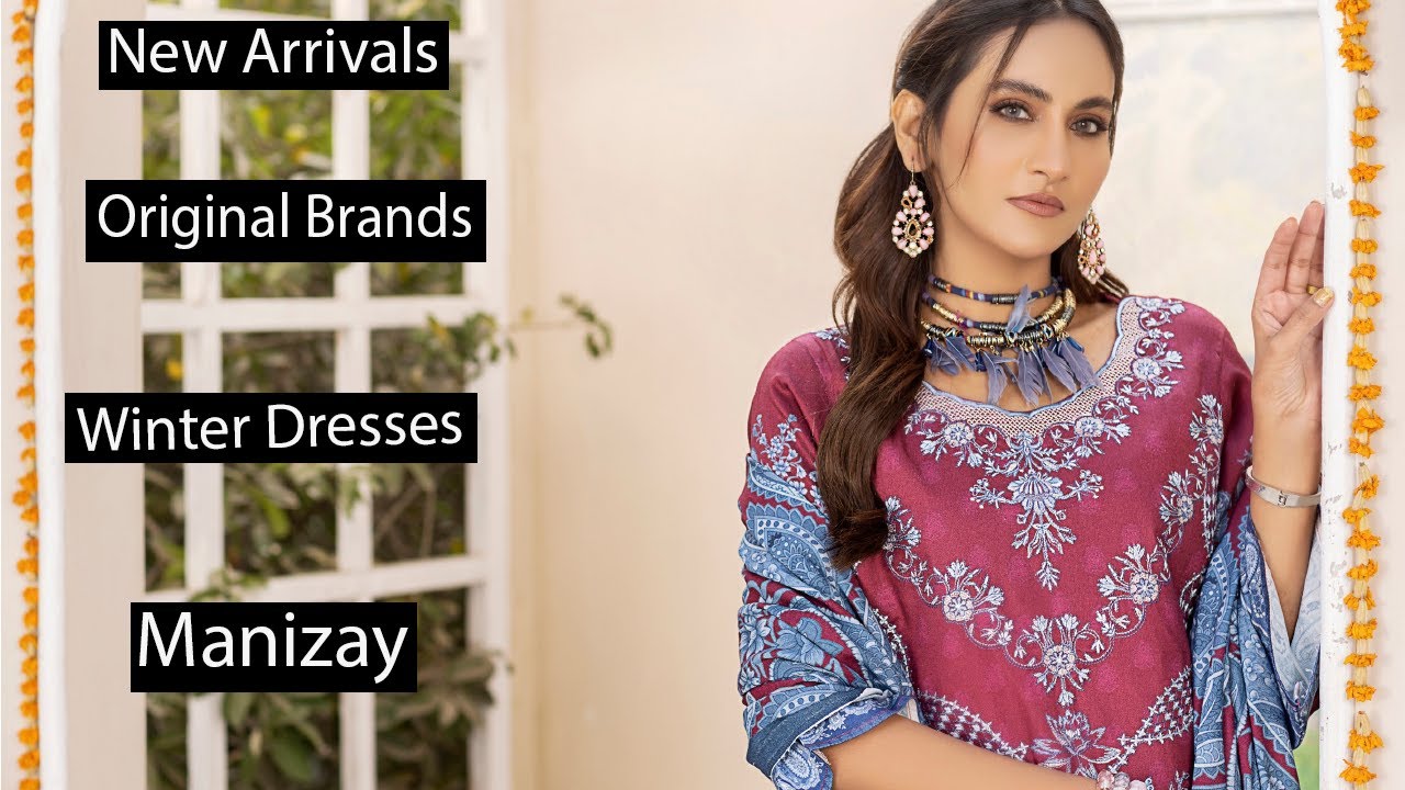 Original Brands ||Afreen By Manizay|| |Embroidered Winter| ||Slub Shirt ...