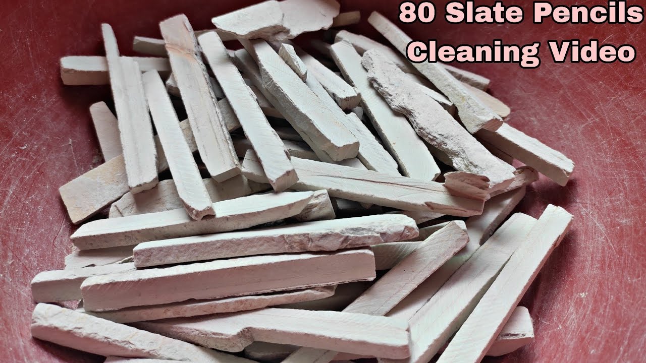 Thick Cubicle Slate Pencils Cleaning Video || Soft Cleaning Video - YouTube