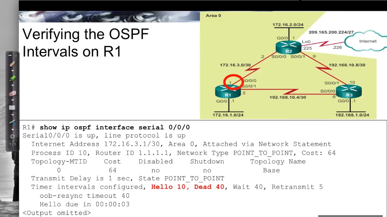 Modifying the Hello and Dead Intervals on OSPF Interfaces - YouTube