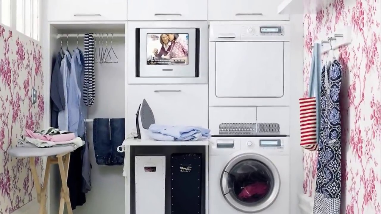 Stackable Small Laundry Room Closet Design Ideas - YouTube
