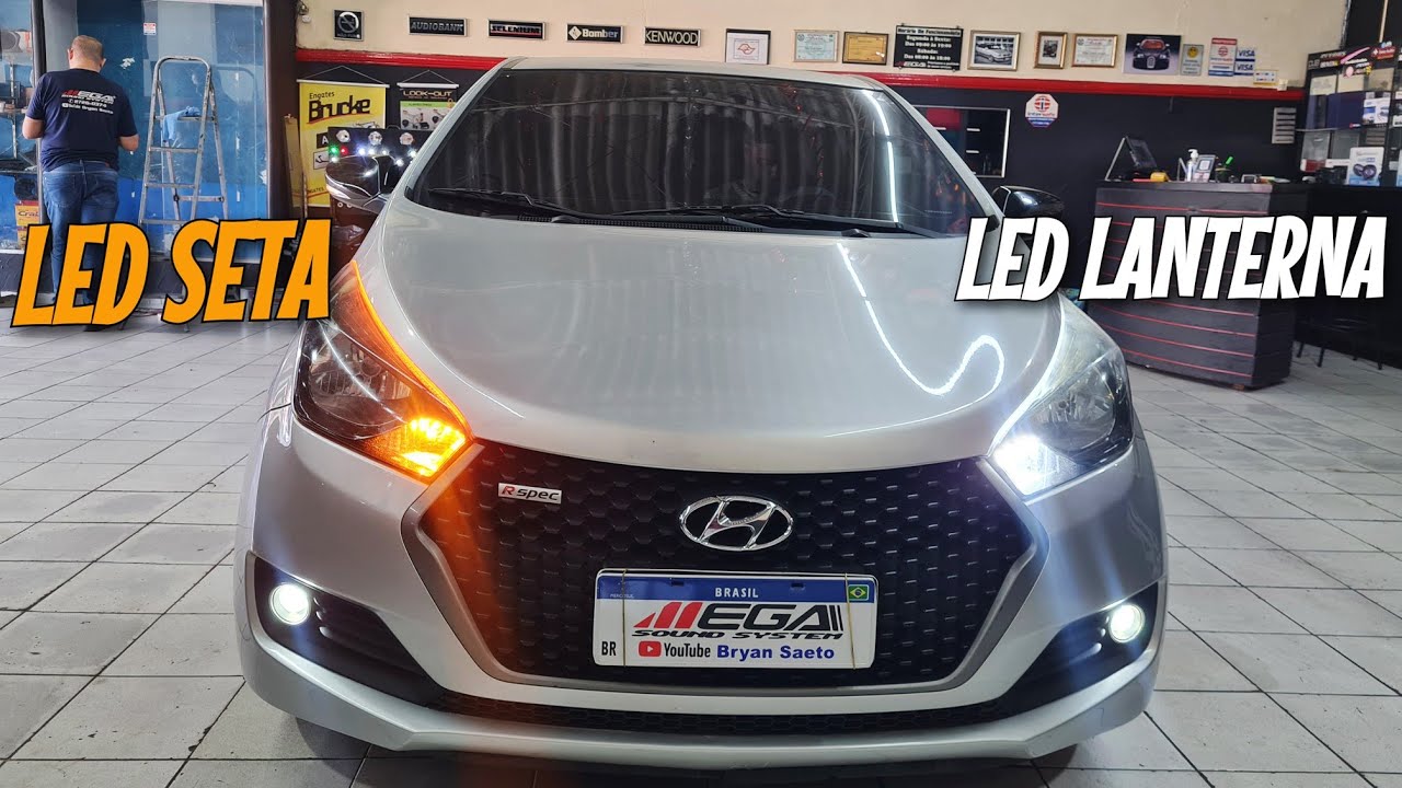 Hb20 Rspec 2017 Led 2 Polos DRL e Seta + Mini Projetor H4 Elíptico ...