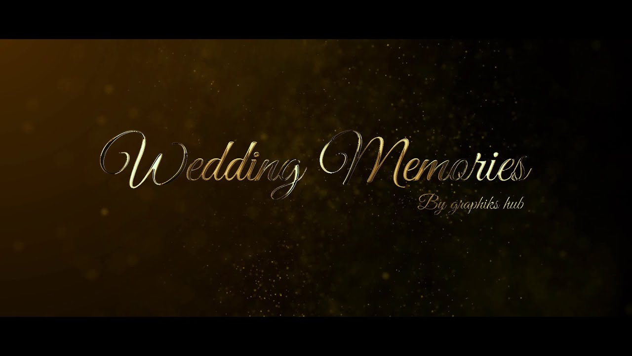 After effect tutorial: golden wedding title animation, No Plugins ...