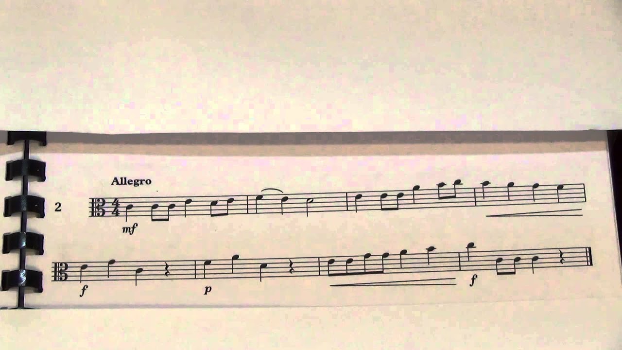 Viola Grade 2 Sight Reading No 2 Allegro Youtube