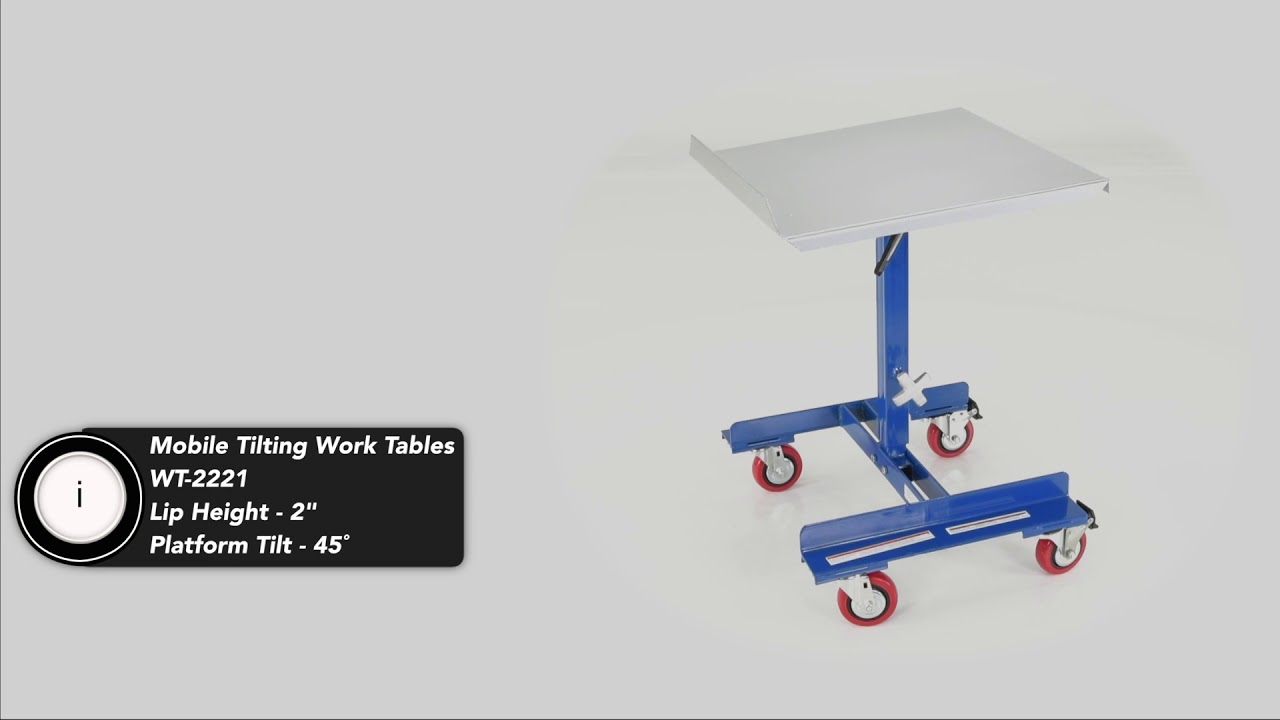 WT Mobile Tilting Work Tables - YouTube