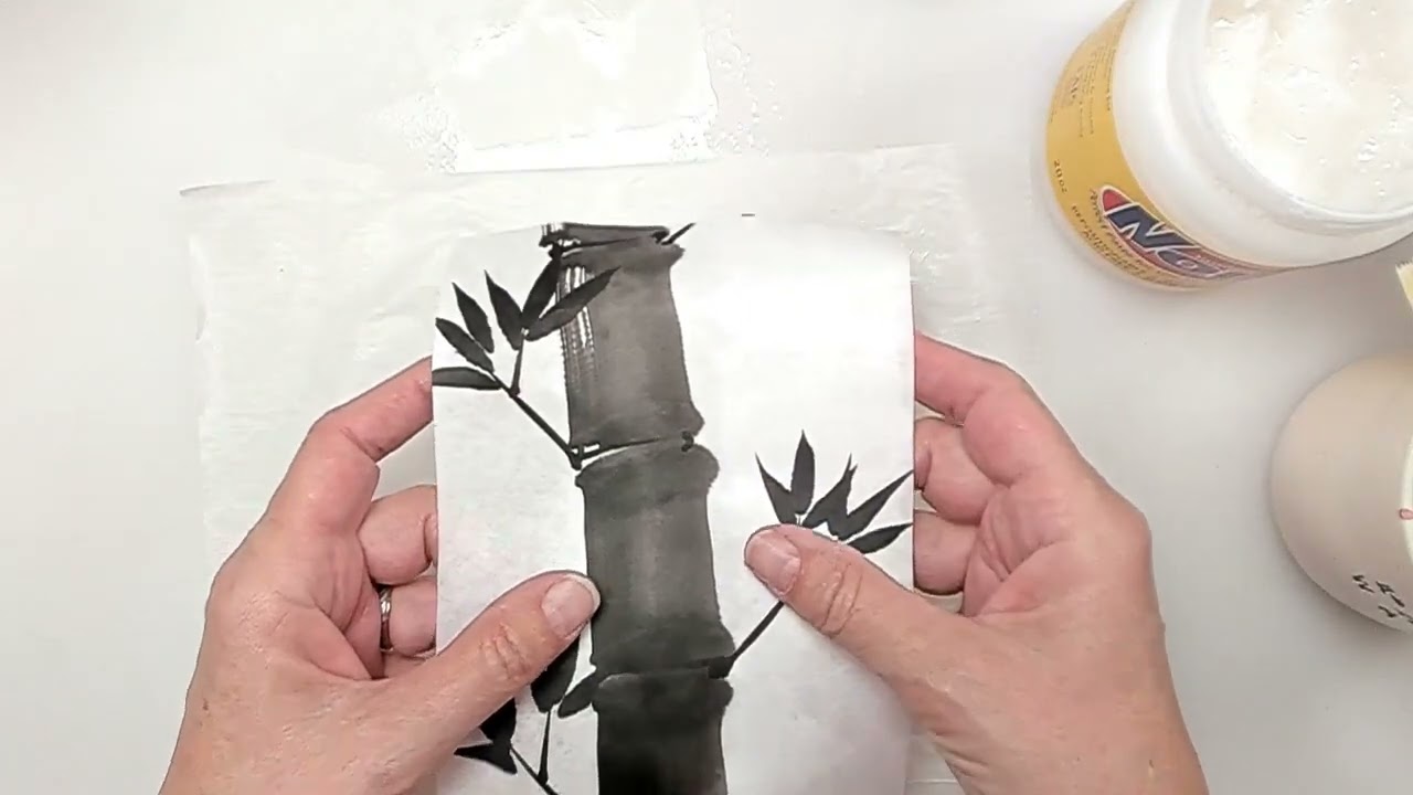 Mounting Rice Paper with Yasutomo Nori Paste - YouTube