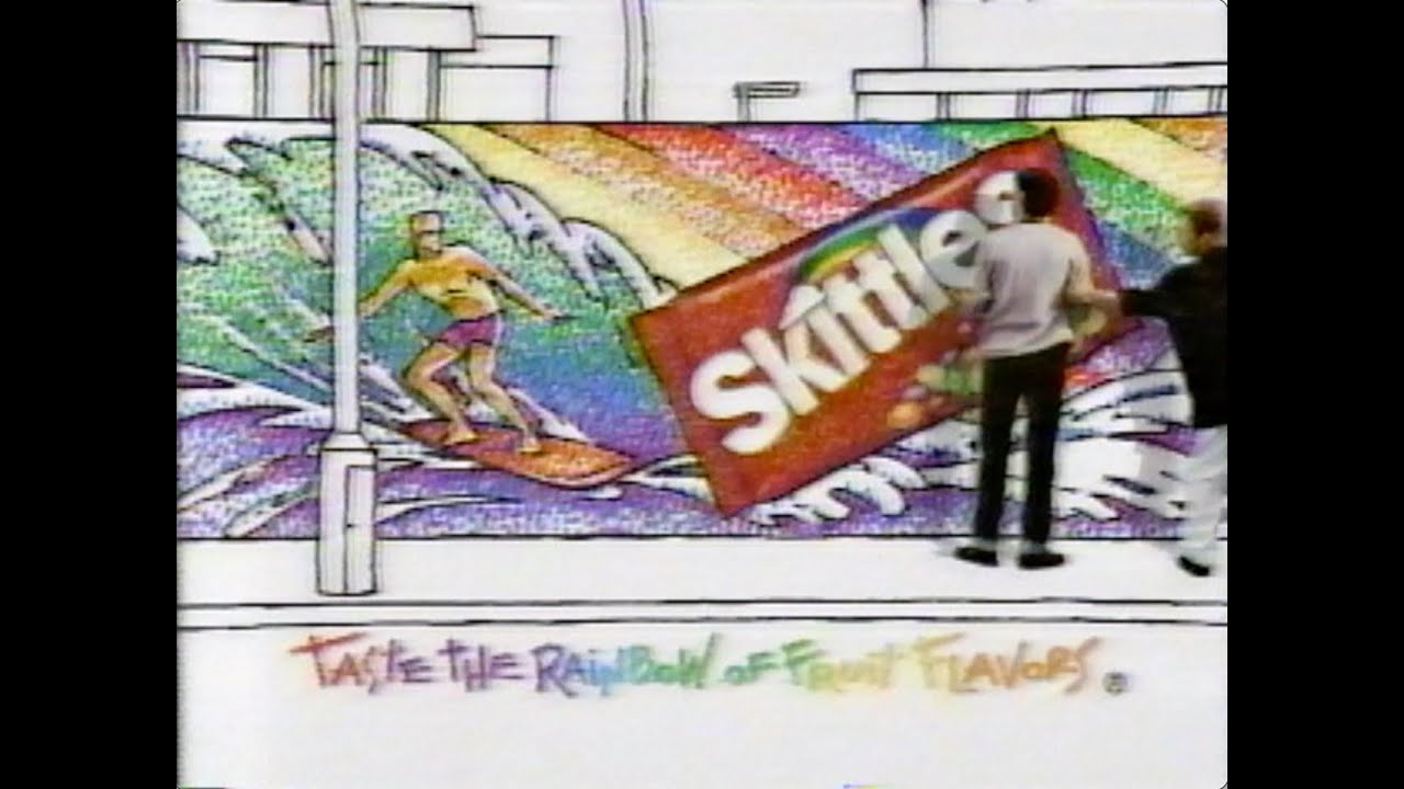 Skittles Commercial (1988) Taste the Rainbow of Fruit Flavors - YouTube