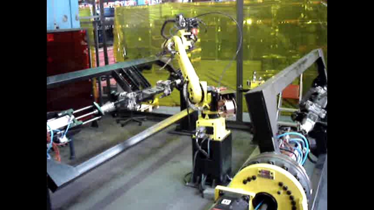 Robotic Axle Welding System - YouTube
