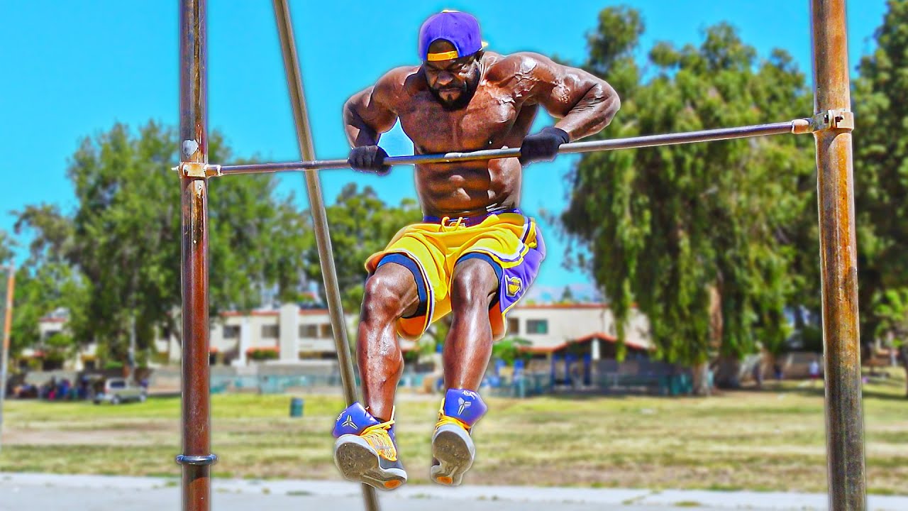 Shredded Kali Muscle Doing Muscle-Ups - YouTube