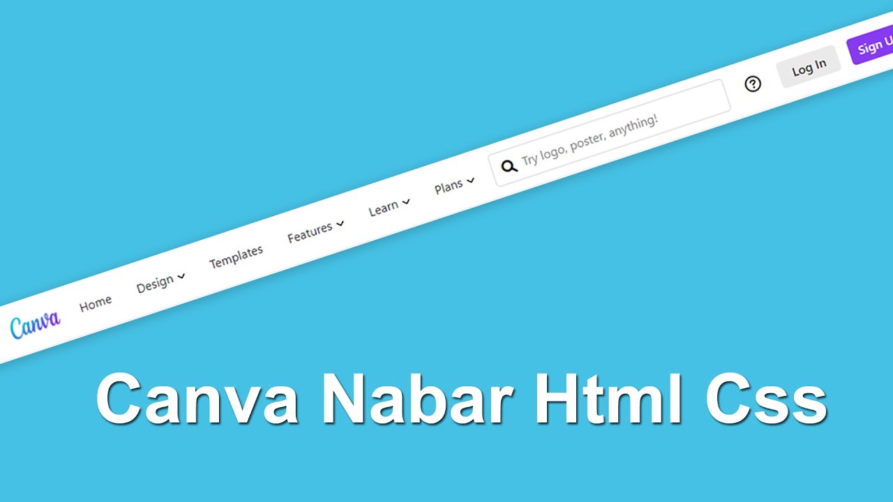 Navbar uisng html css | canva navigation bar | 2022 - YouTube
