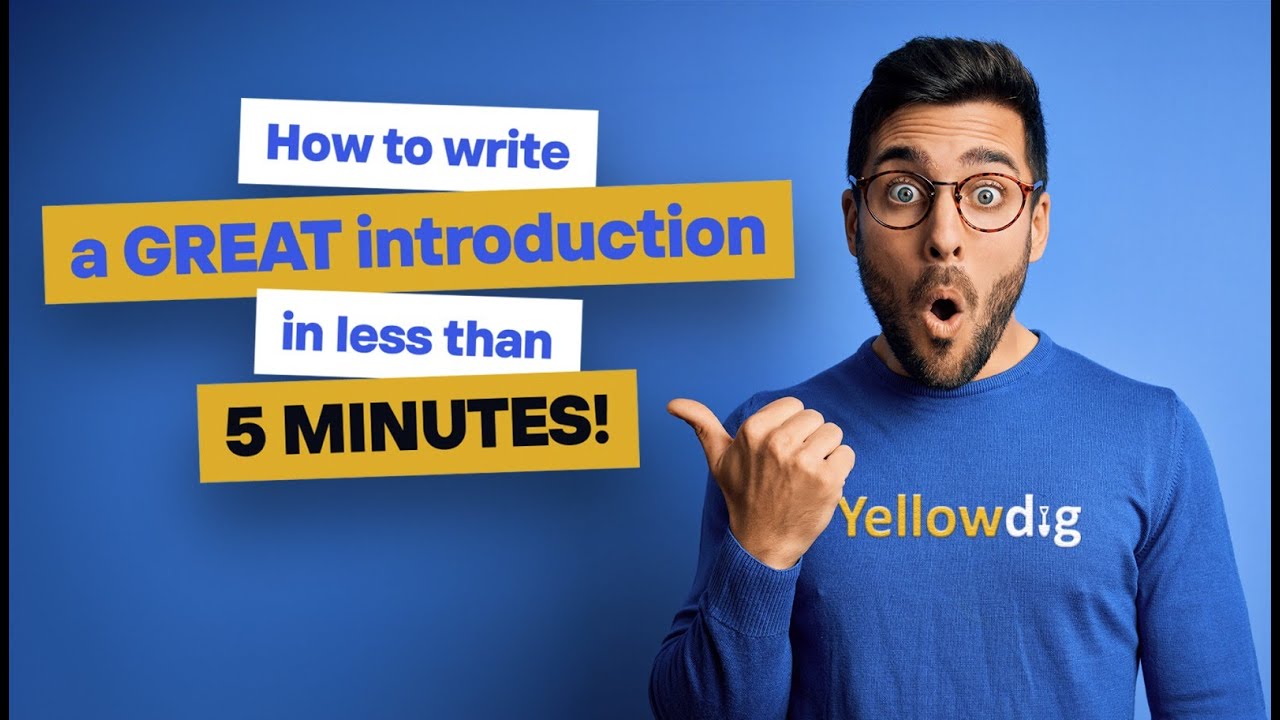 How to Write a Great Introduction in Less Than 5 Minutes - YouTube