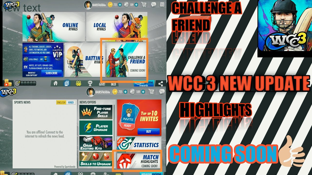 WCC 3 ) New Update Version 1.2 | WCC 3 New Update Features | New Update ...